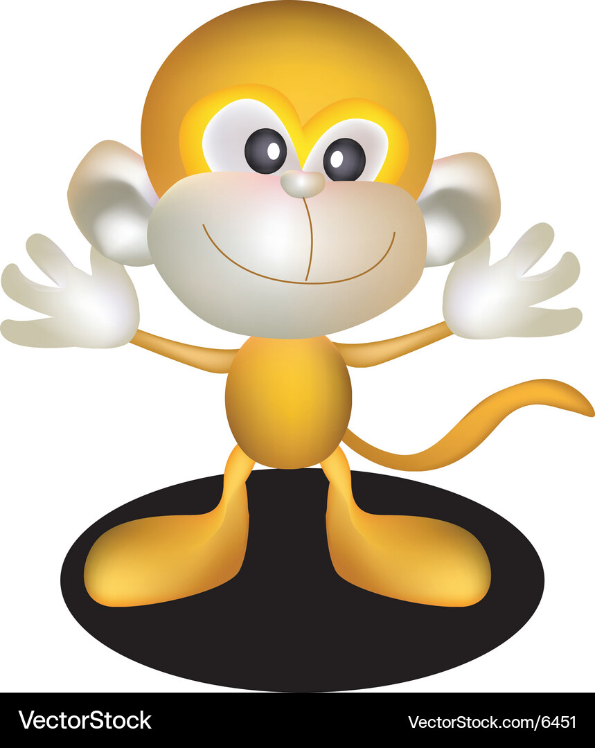 Smiling Golden Monkey Royalty Free Vector Image