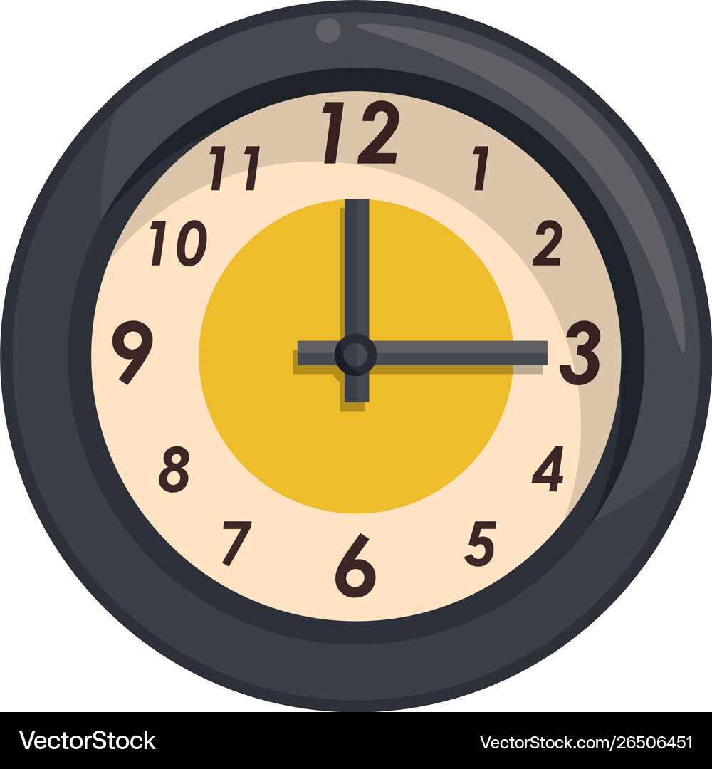 Time clock watch alarm cartoon Royalty Free Vector Image