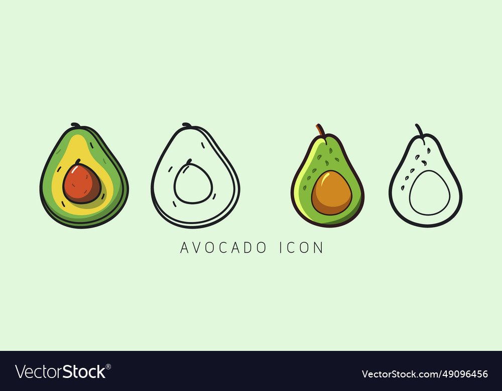 Avocado pattern design Royalty Free Vector Image