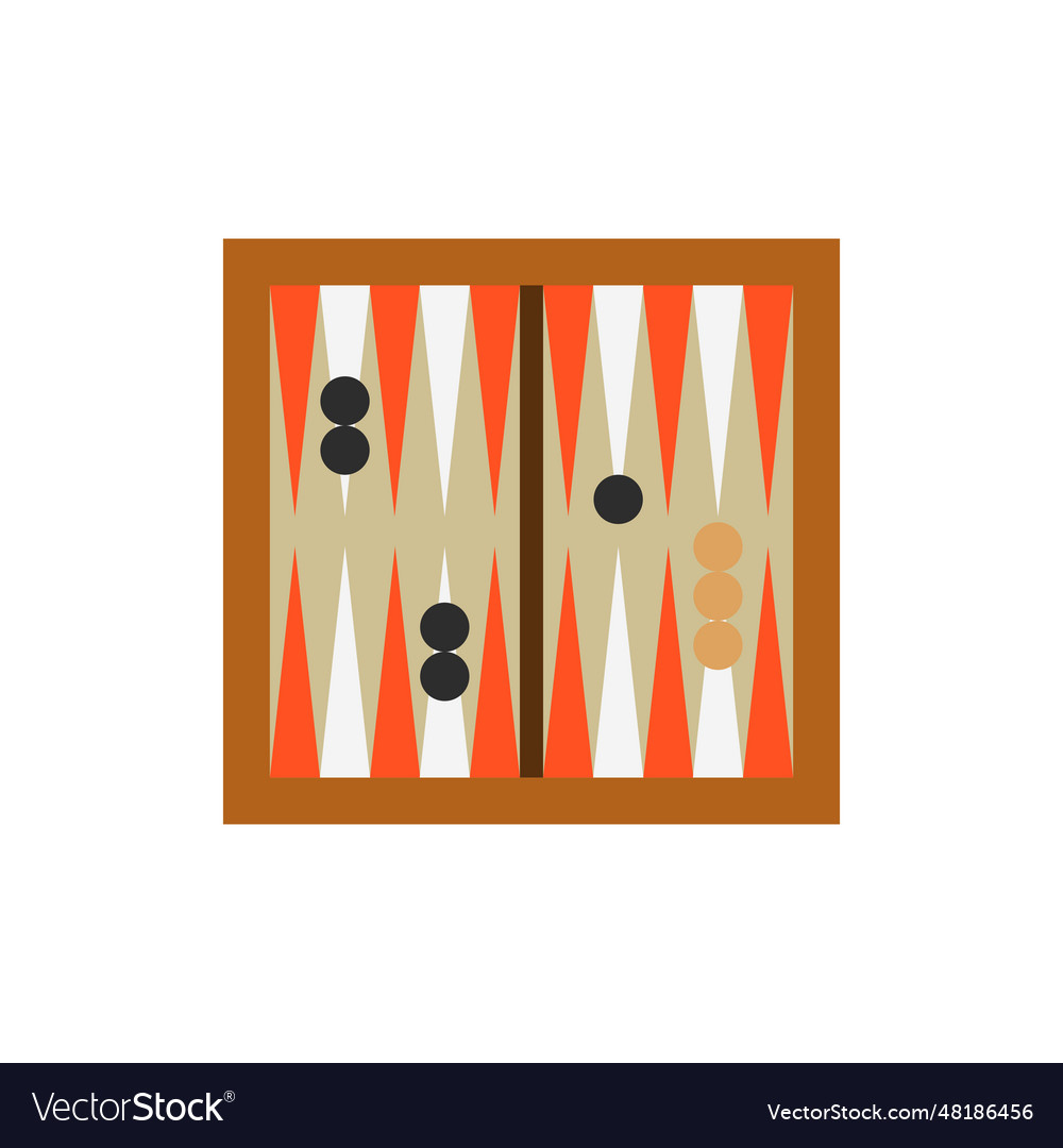 Backgammon game icon Royalty Free Vector Image