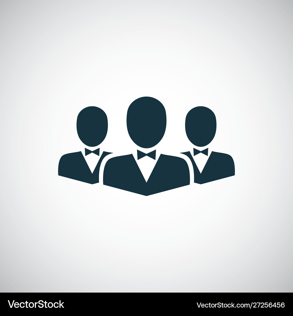 Business team icon for web and ui on white Vector Image