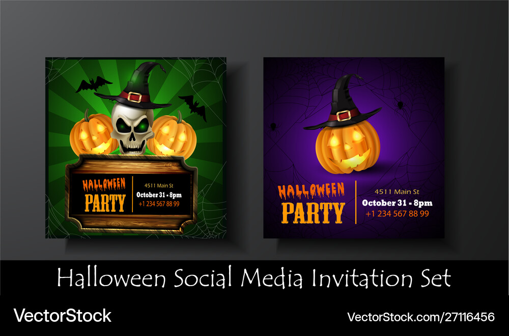 Halloween card or background art Royalty Free Vector Image