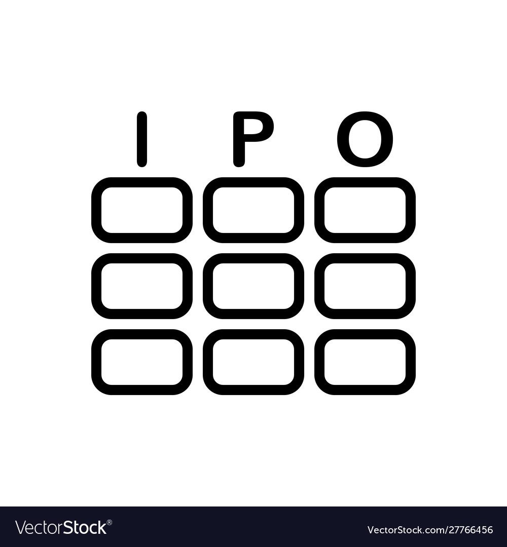 Ipo Royalty Free Vector Image - VectorStock