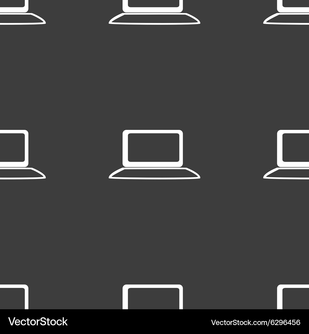 Laptop sign icon notebook pc with graph symbol Vector Image
