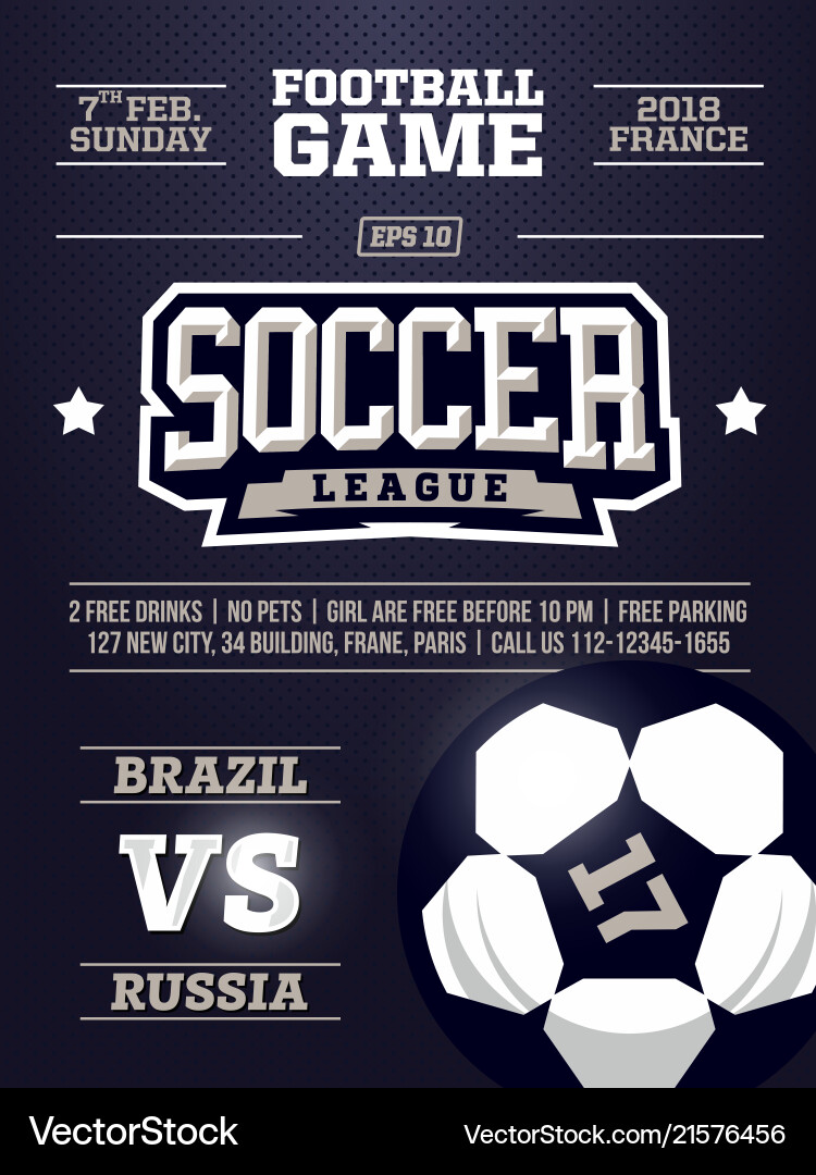 Modern professional sports flyer design Royalty Free Vector