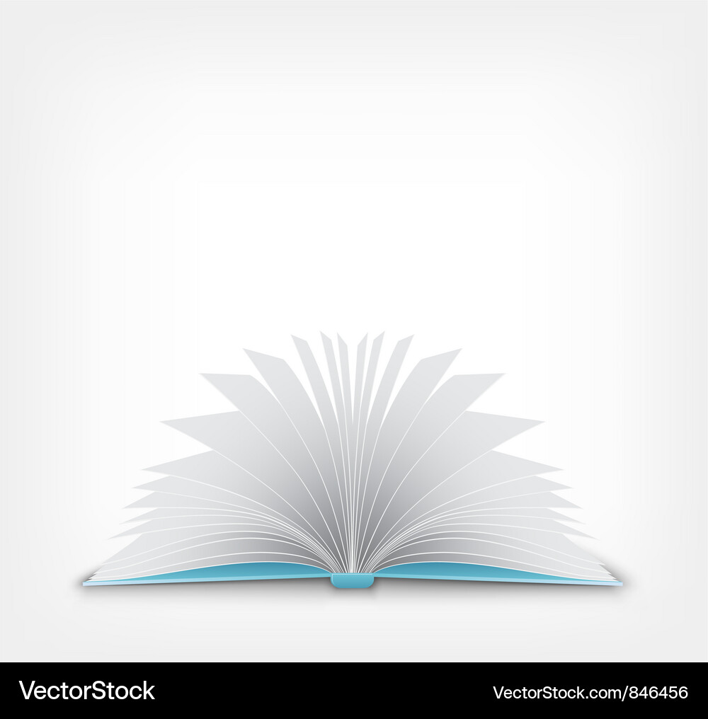 Open Book on White Background Royalty Free Vector Image