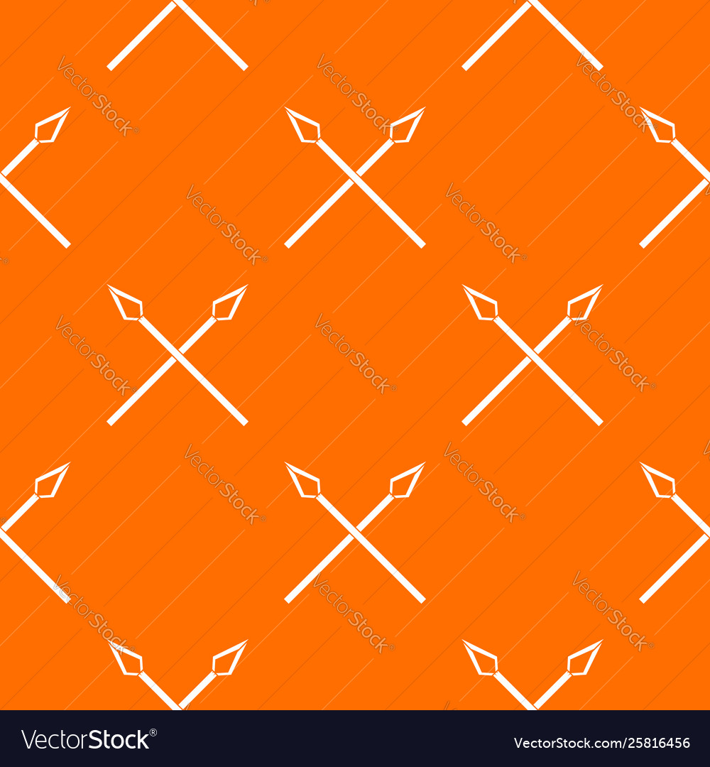 Spear pattern orange Royalty Free Vector Image