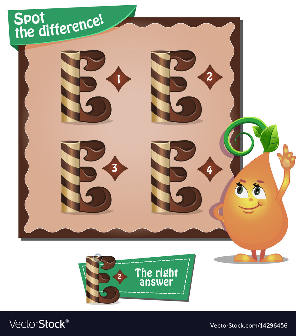 Spot the difference letters e Royalty Free Vector Image Spot the difference letters e Royalty Free Vector Image