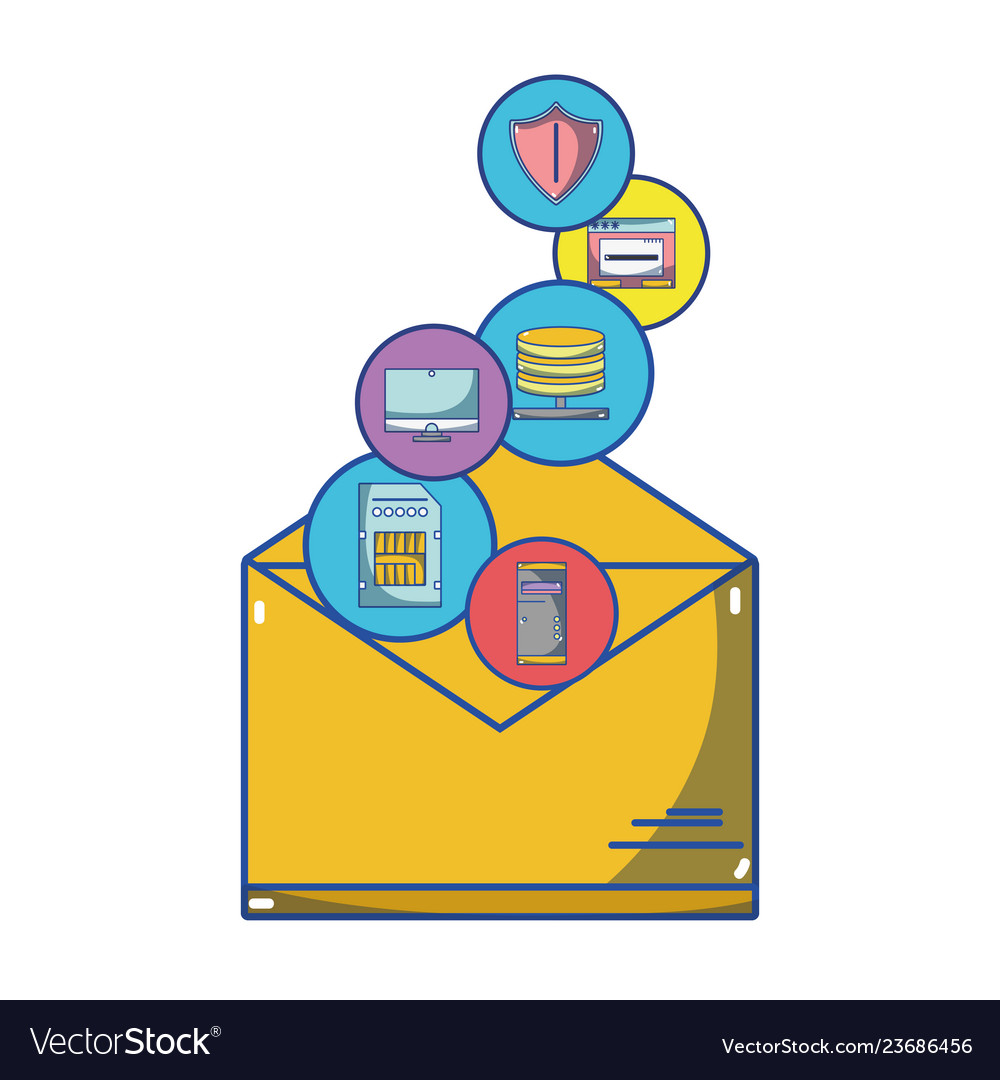 Technology computing cartoon Royalty Free Vector Image