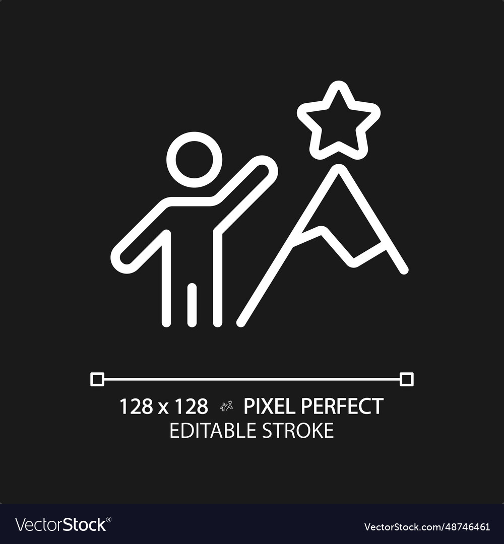 2d customizable thin linear white perseverance Vector Image