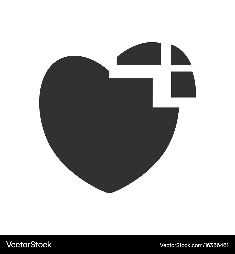Black icon on white background heart disease Vector Image