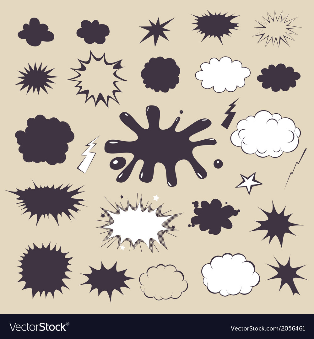 Comic effects elements Royalty Free Vector Image