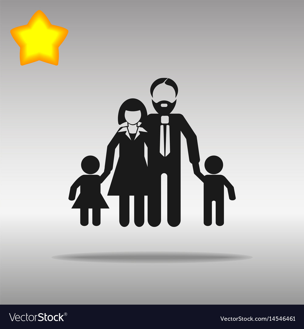 Family black icon button logo symbol concept Vector Image Family black icon button logo symbol concept Vector Image
