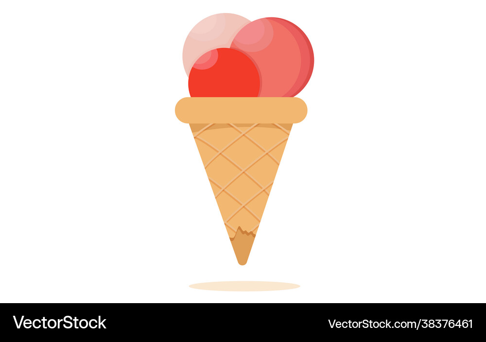 Ice cream in a bright cartoon style Royalty Free Vector