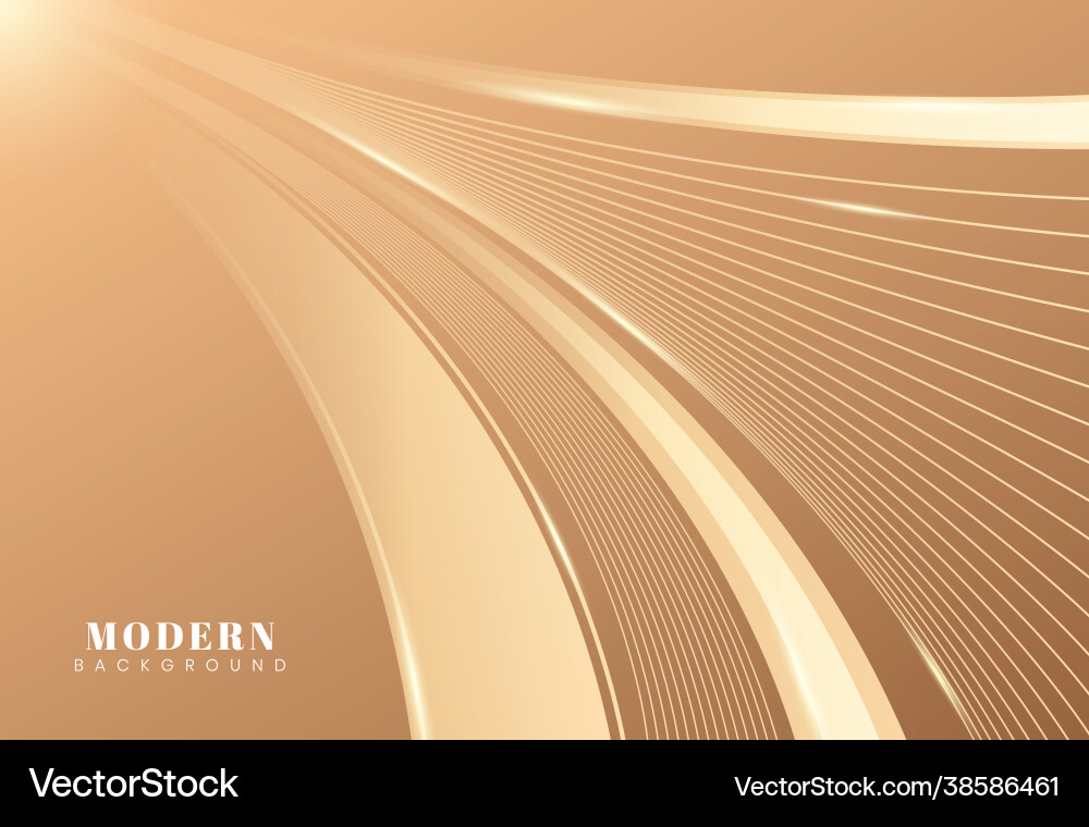 Modern glow golden lines luxury abstract Vector Image