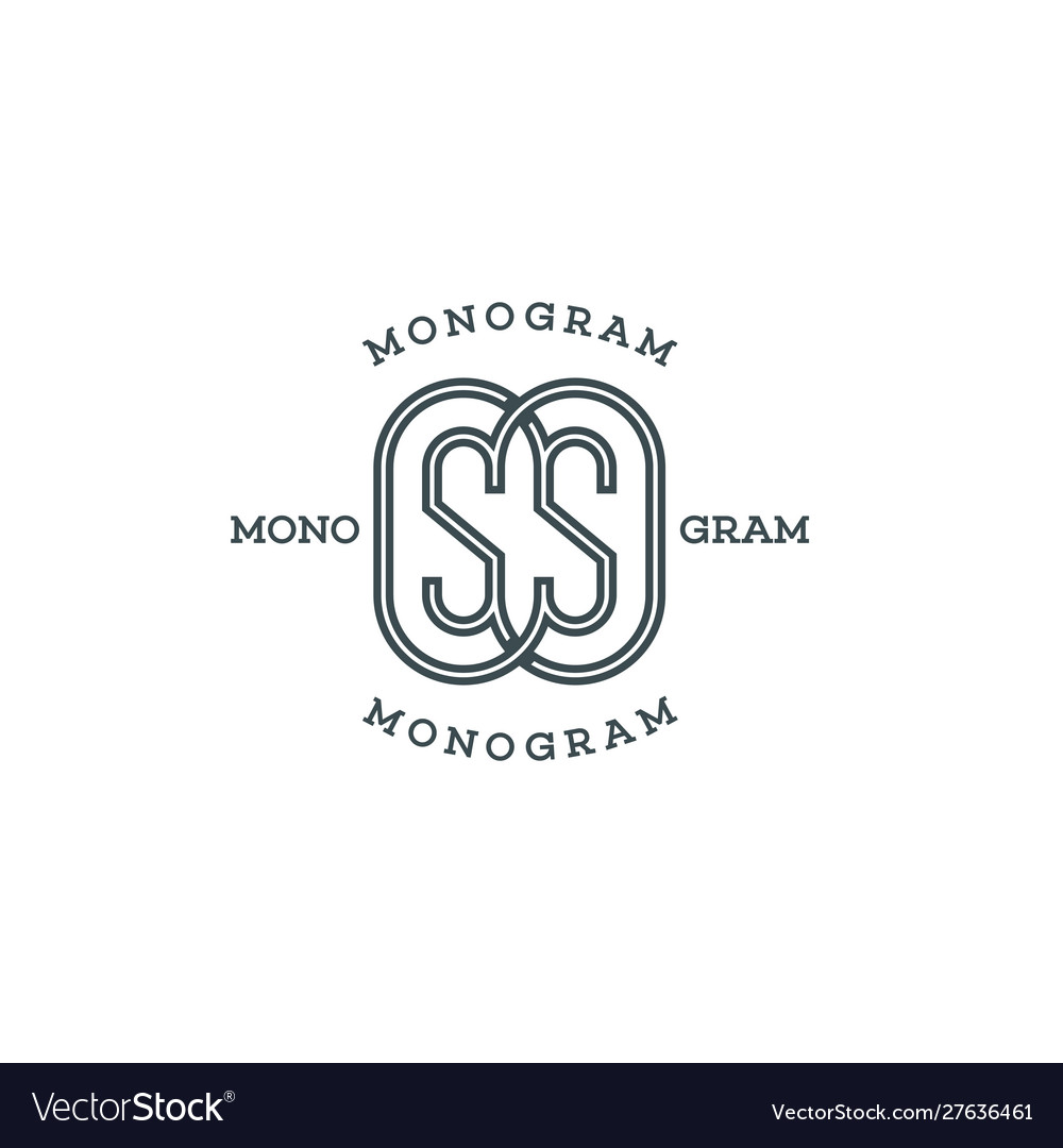 Monogram ss Royalty Free Vector Image - VectorStock