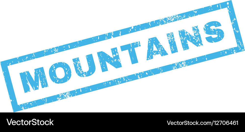 Mountains rubber stamp Royalty Free Vector Image