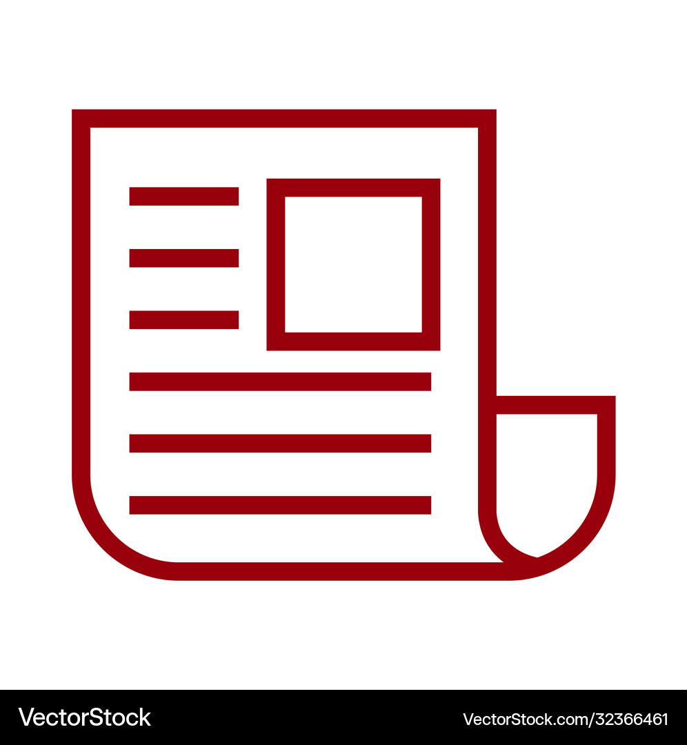 News paper icon design template paper flat Vector Image