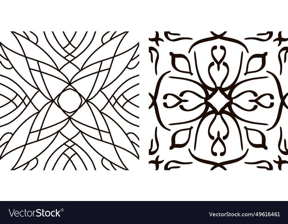 Outline seamless pattern isolated doodle Vector Image