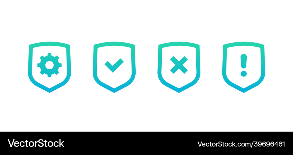 Privacy protection control icons set on white Vector Image