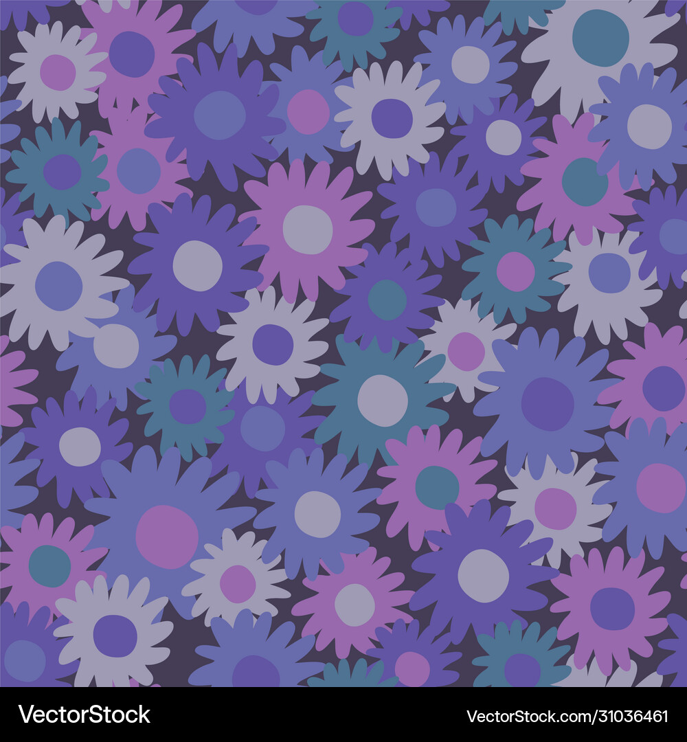 Tonal daisy repeat perfect for home kids Vector Image