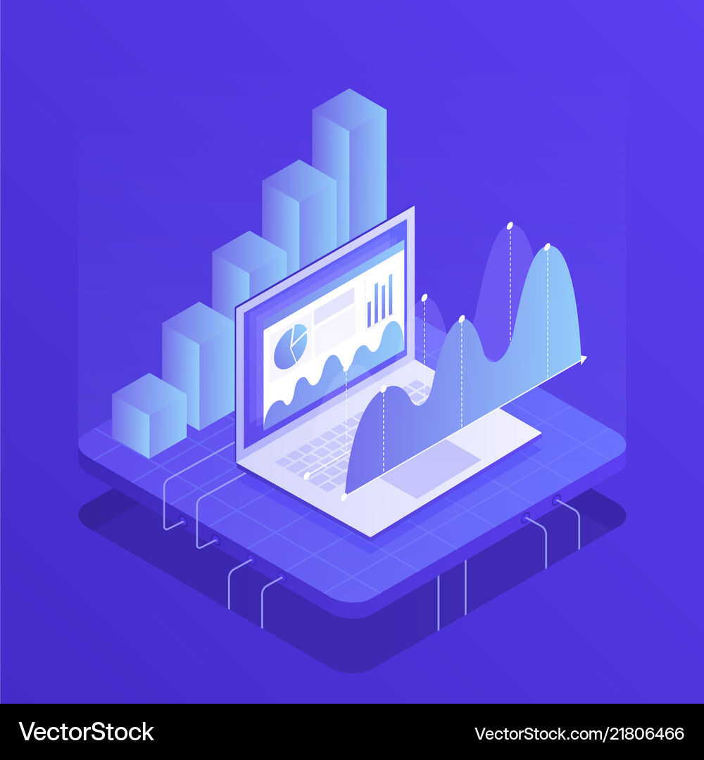 Business strategy analysis data and investment Vector Image
