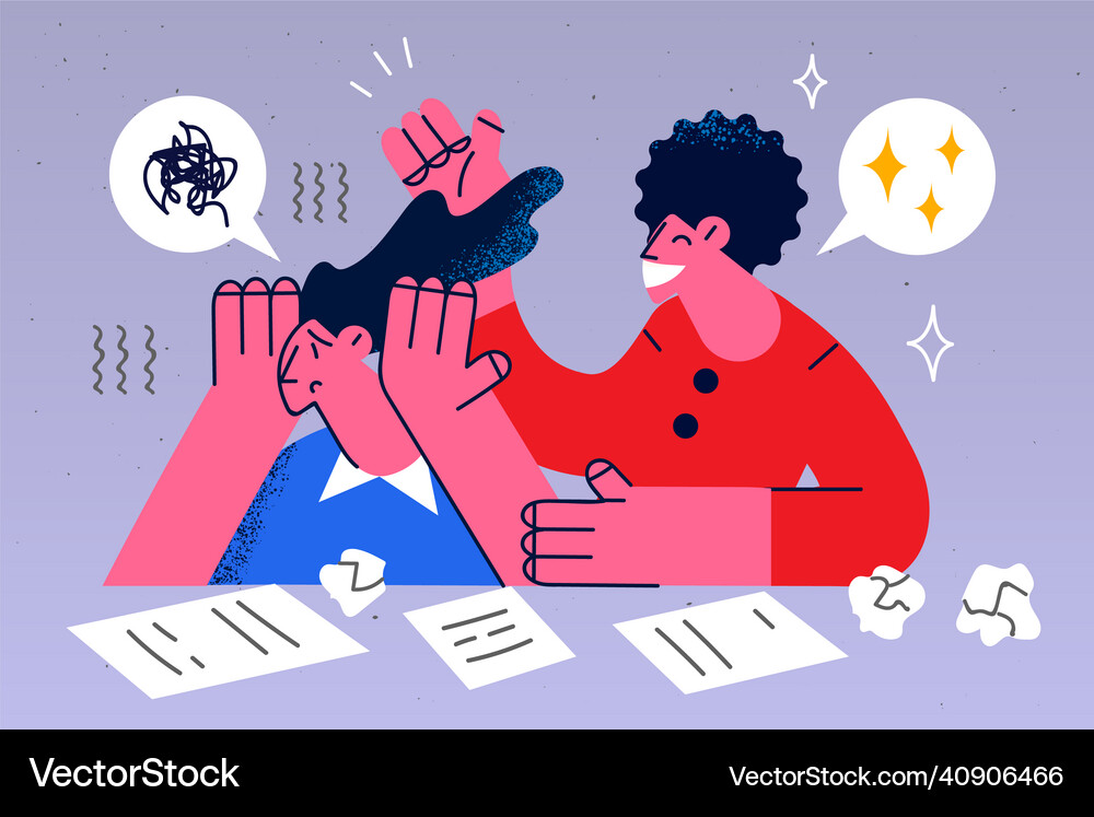 Caring employee comfort support colleague Vector Image