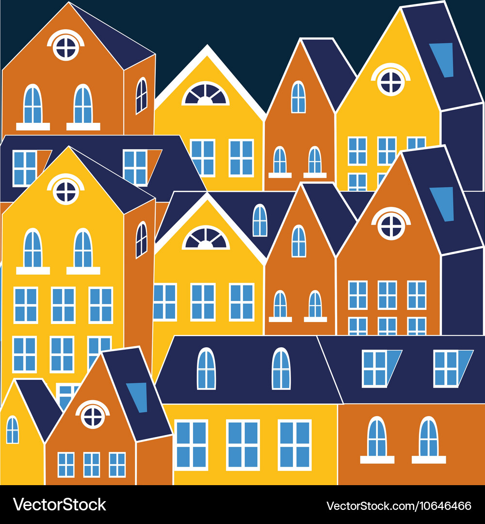 Cute of a city Royalty Free Vector Image - VectorStock