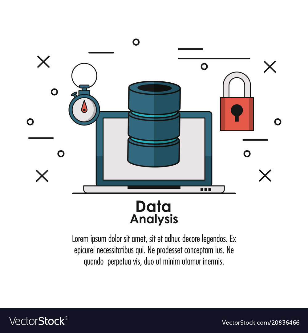 Data analysis infographic Royalty Free Vector Image