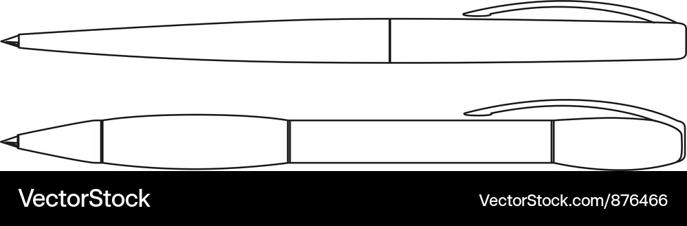 Elegant Outline Pens Royalty Free Vector Image