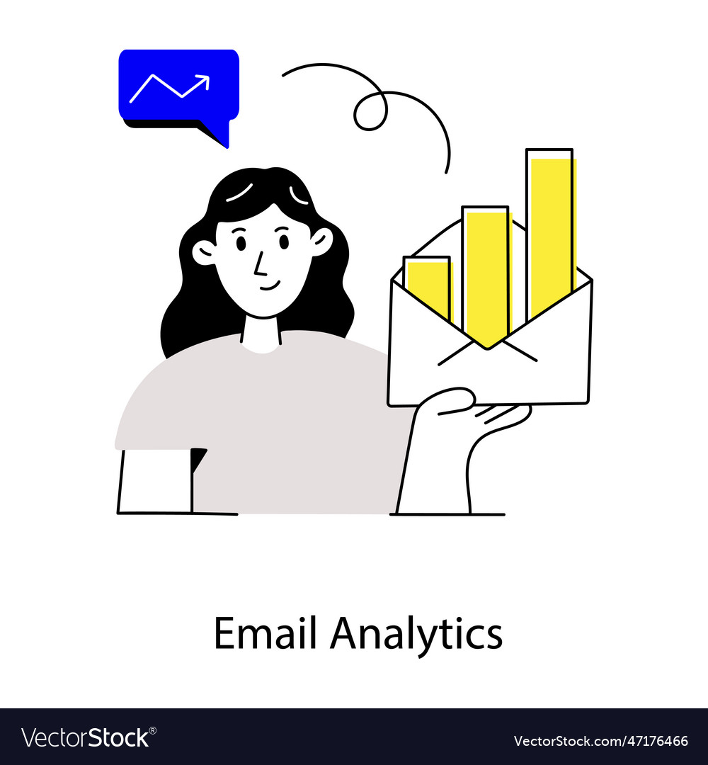 Email analytics Royalty Free Vector Image - VectorStock