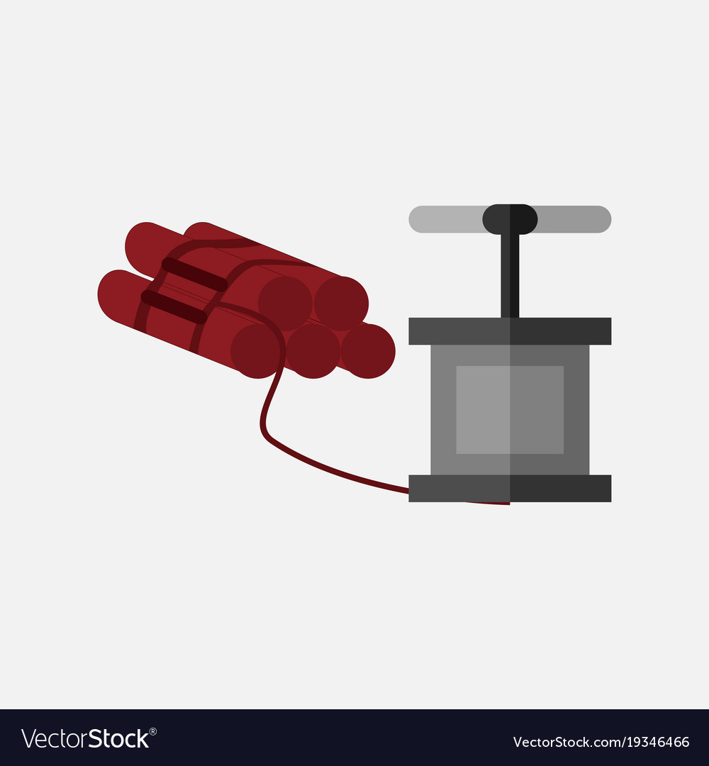 Explosive dynamite detonator graphic Royalty Free Vector