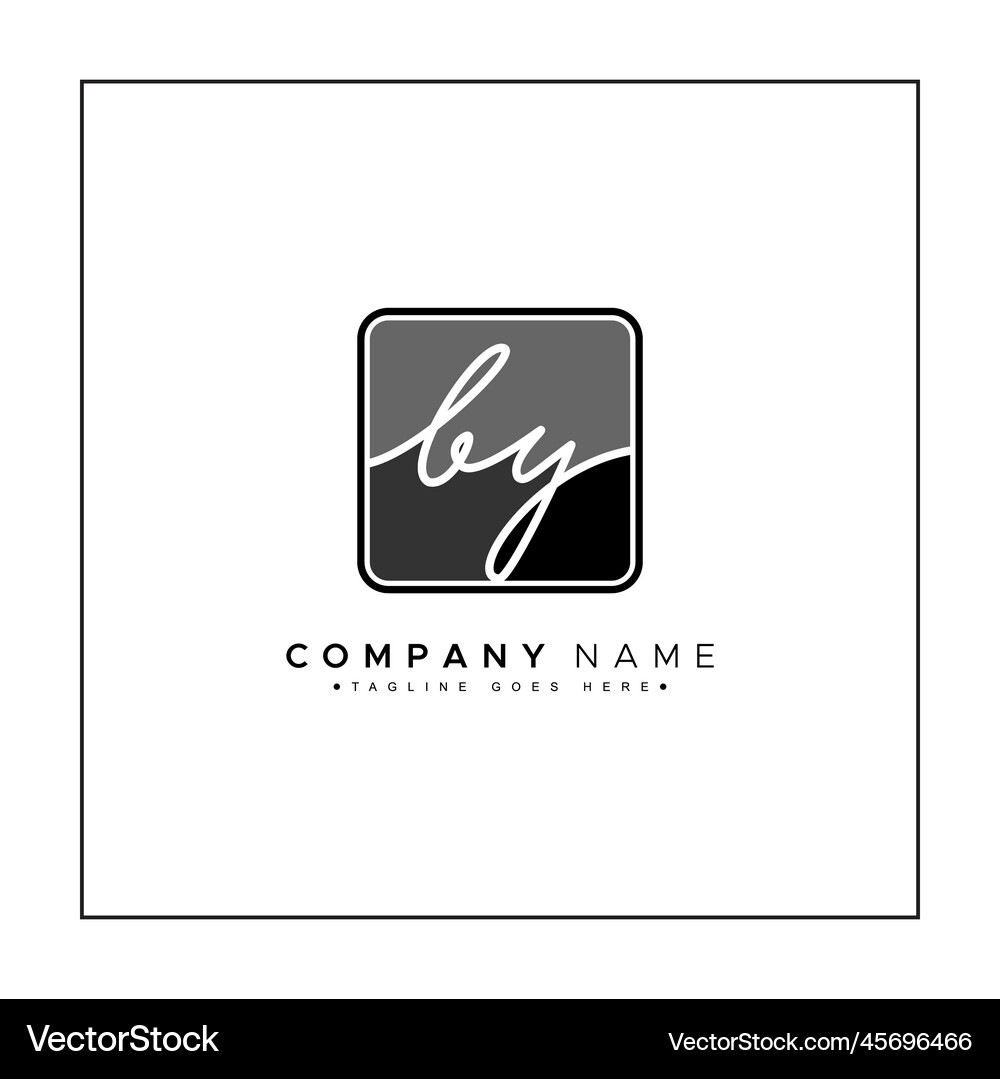 Handwritten signature logo for initial letter Vector Image