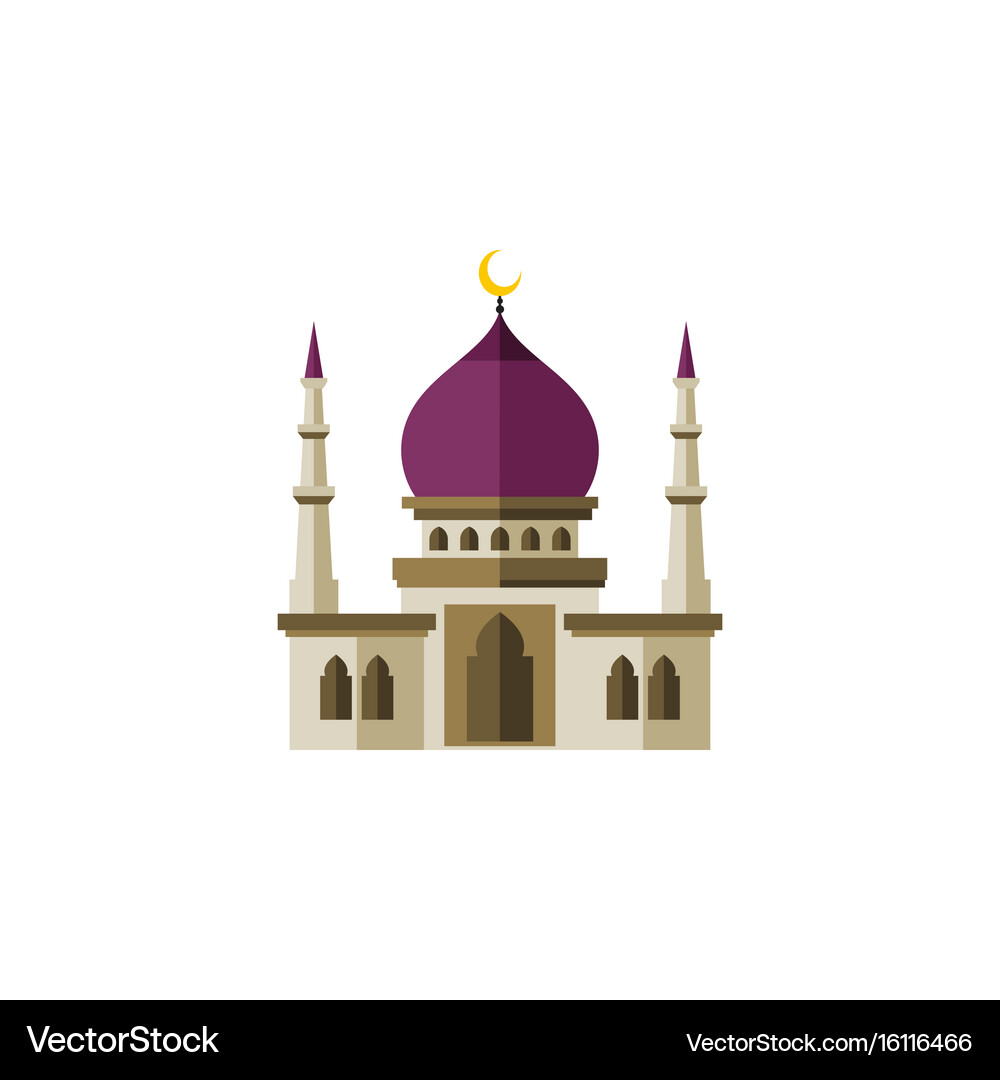 Isolated muslim flat icon traditional Royalty Free Vector