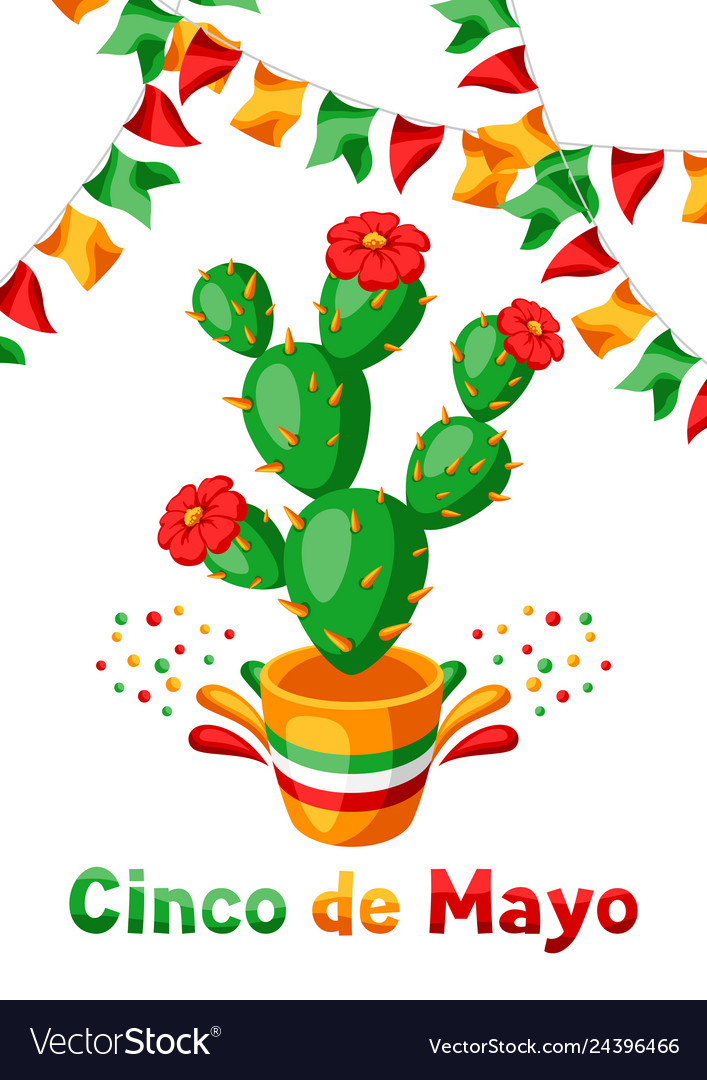 Mexican cinco de mayo greeting card Royalty Free Vector