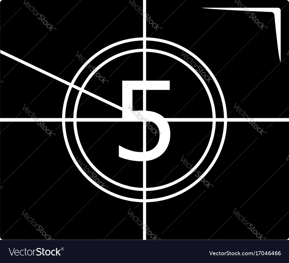 Movie countdown number icon simple black style Vector Image Movie countdown number icon simple black style Vector Image