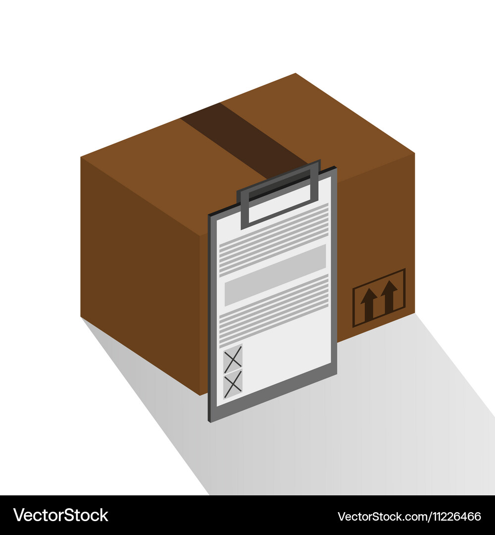 Package and checklist of delivery design Vector Image