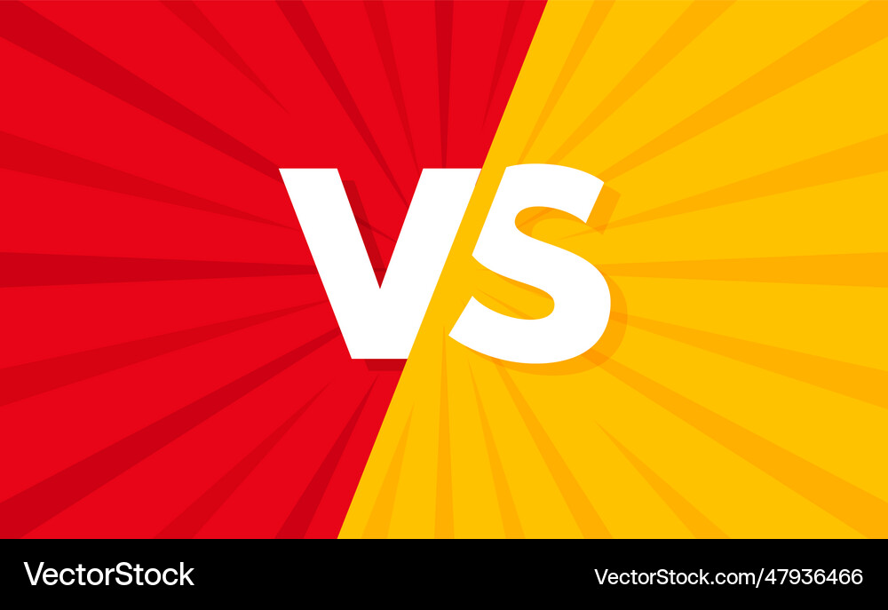 Vs versus letter logo battle match game Royalty Free Vector