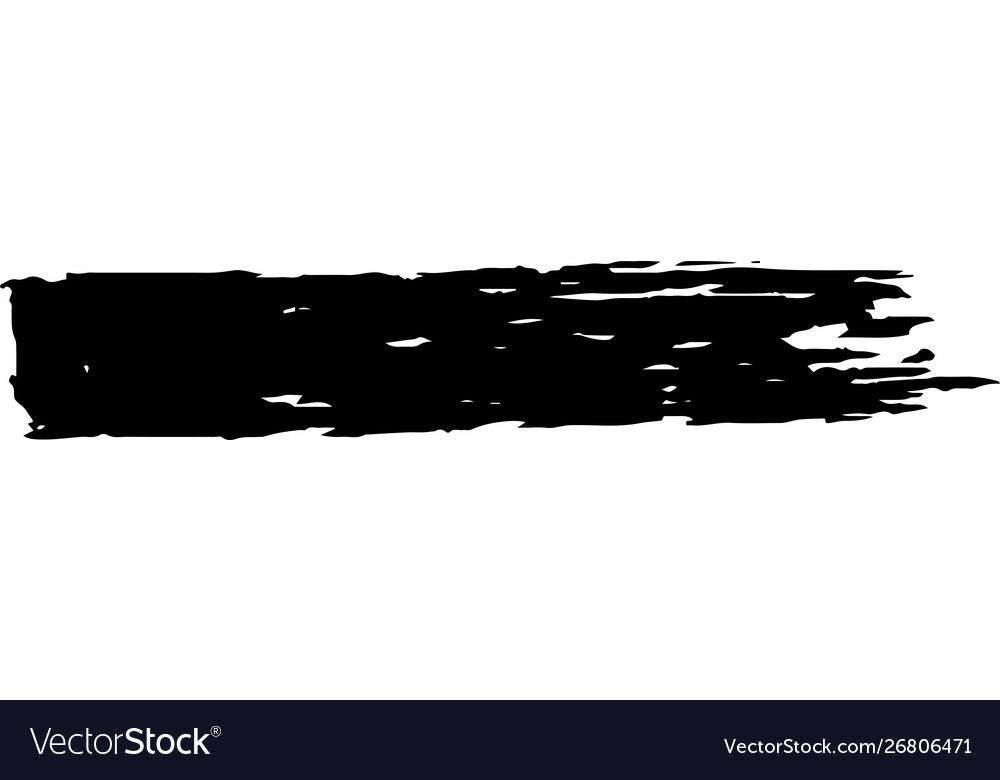 A long black thick brushstroke Royalty Free Vector Image