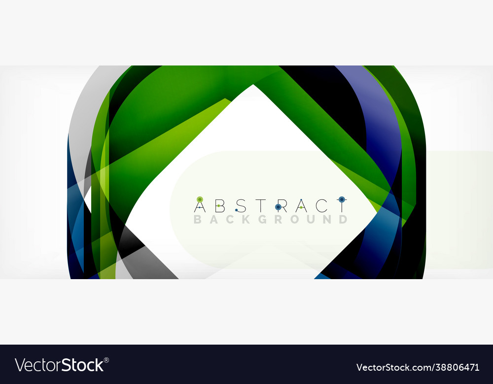 Abstract square shape with overlapping waves Vector Image