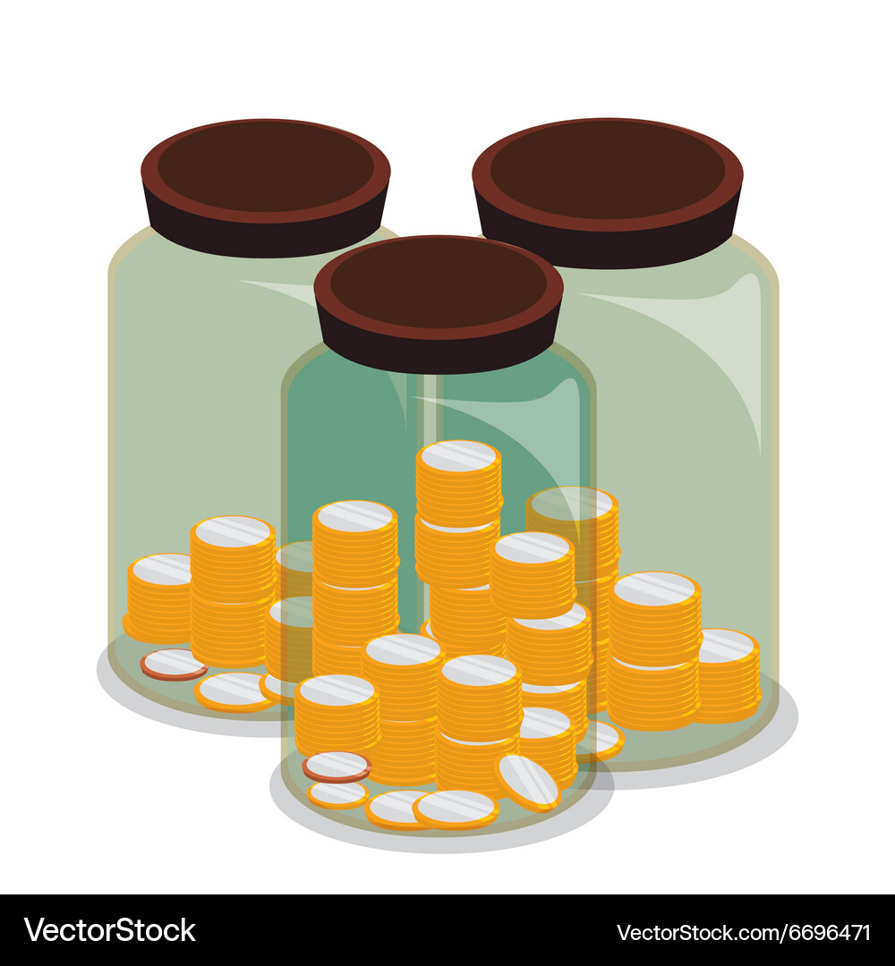 Bank and money savings Royalty Free Vector Image