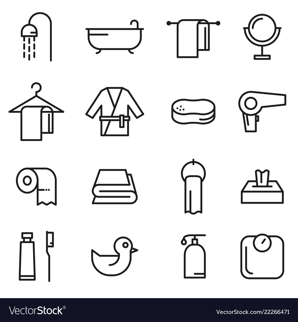 Bathing icon set Royalty Free Vector Image - VectorStock