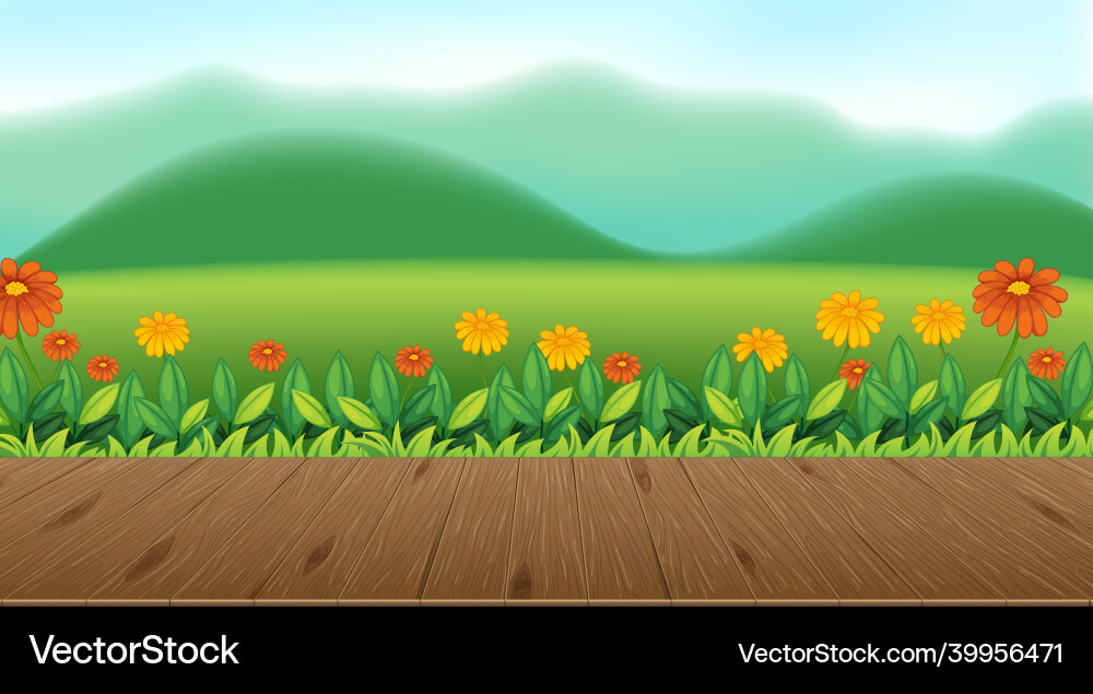 Beautiful outdoor nature scene background view Vector Image
