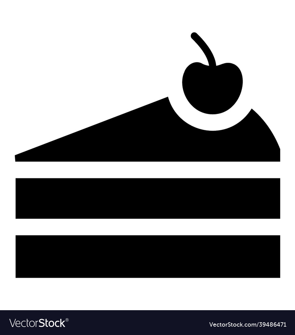 Cake slice Royalty Free Vector Image - VectorStock