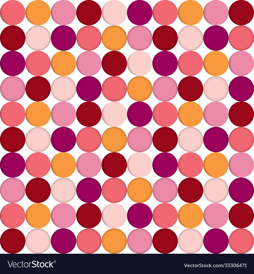 Circle round seamless pattern white isolated Vector Image