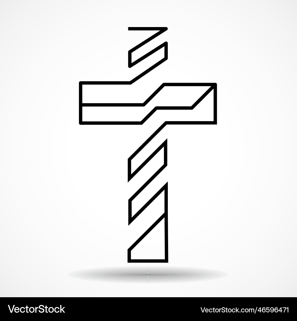 Creative cross christian spirituality symbol Vector Image