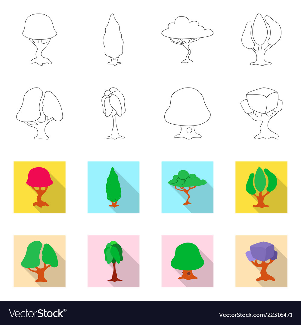 Design of tree and nature icon set Royalty Free Vector Image