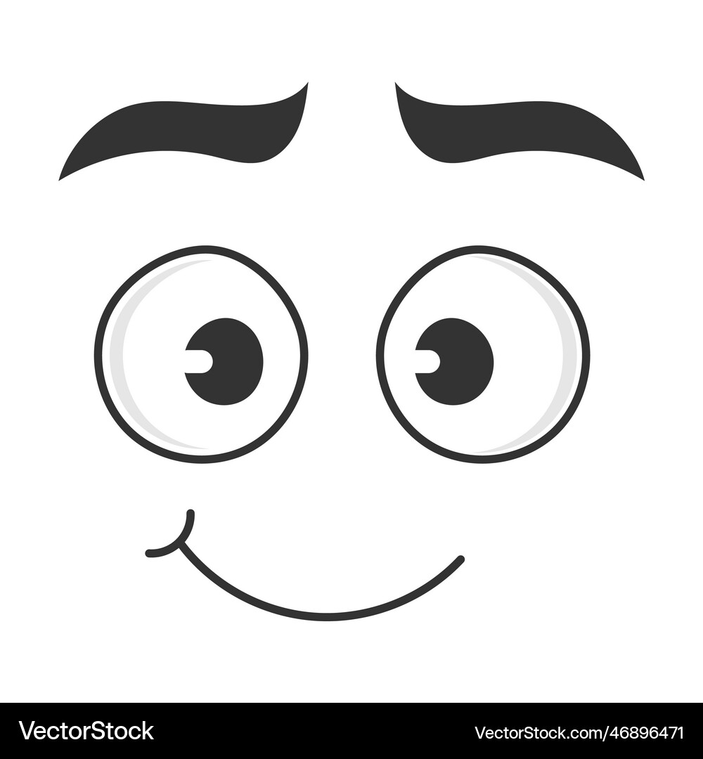 Expression of openness and trust cartoon face Vector Image