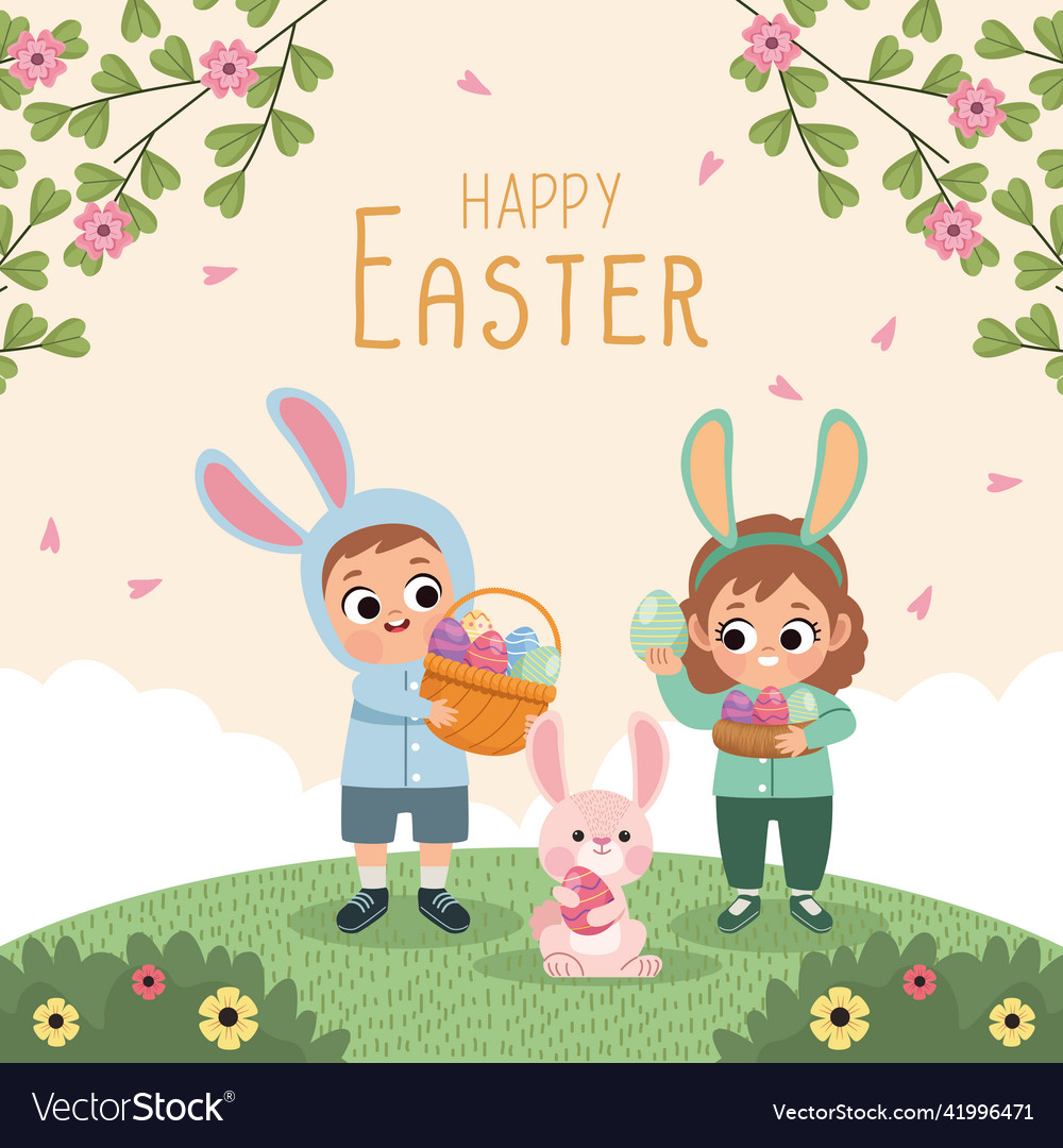 Happy easter lettering Royalty Free Vector Image