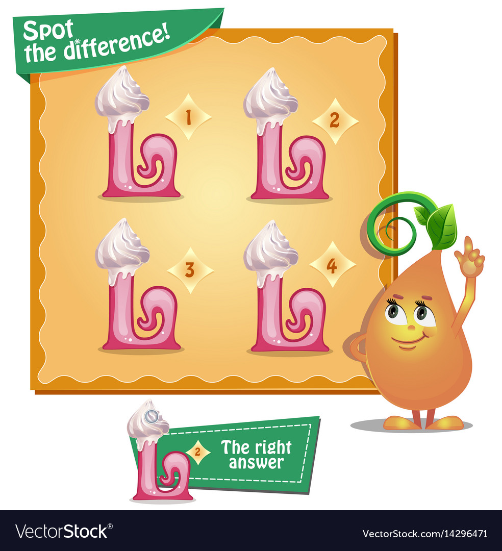 Spot the difference letters l Royalty Free Vector Image Spot the difference letters l Royalty Free Vector Image